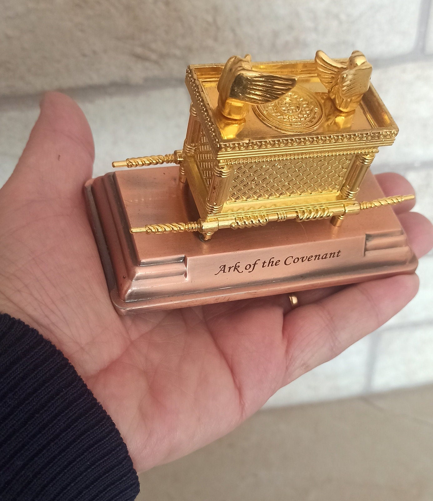 Small Replica Gold Plated Jewish Ark of the Covenant on Copper - Etsy