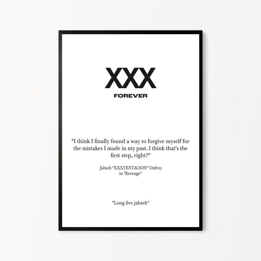 Digital Download Xxxtentacion Rap Lyric Wall Art Xxxtentacion 1693