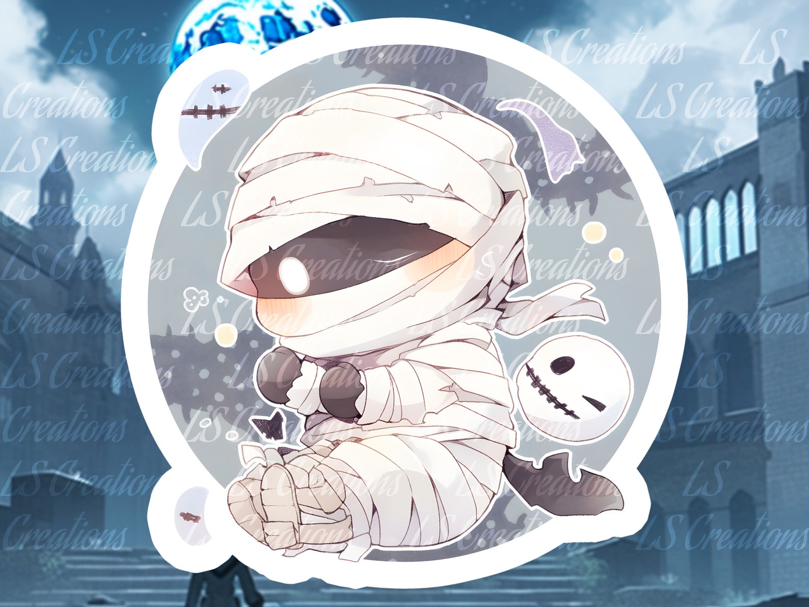 Mummy Sticker Sheet Cute Mummy Sticker Spooky Mummy Sticker Anime Mummy ...