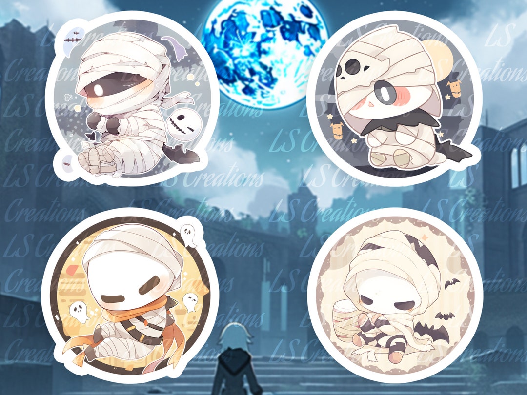 Mummy Sticker Sheet Cute Mummy Sticker Spooky Mummy Sticker Anime Mummy ...