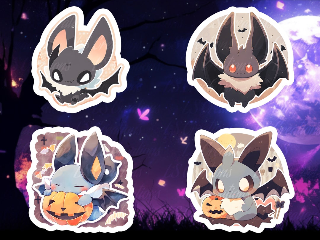 Bat Sticker Sheet Cute Bat Sticker Anime Bat Sticker Adorable Bat ...
