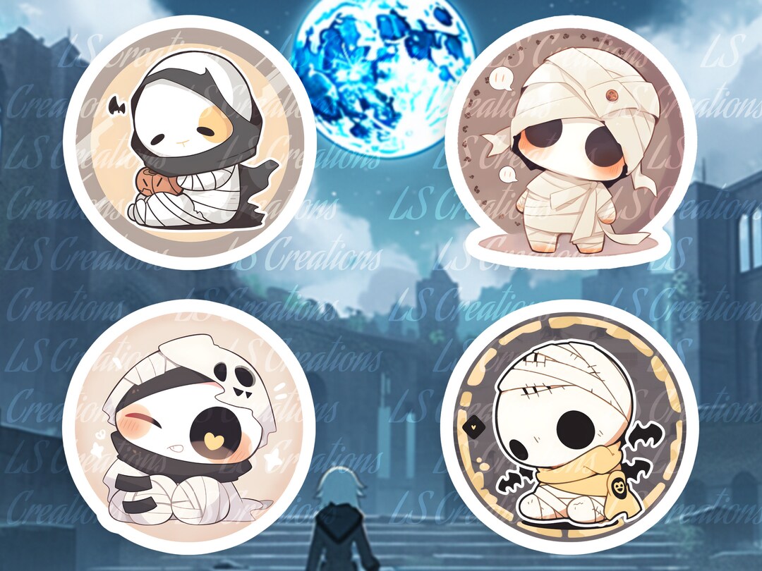 Mummy Sticker Sheet Cute Mummy Sticker Spooky Mummy Sticker Anime Mummy ...