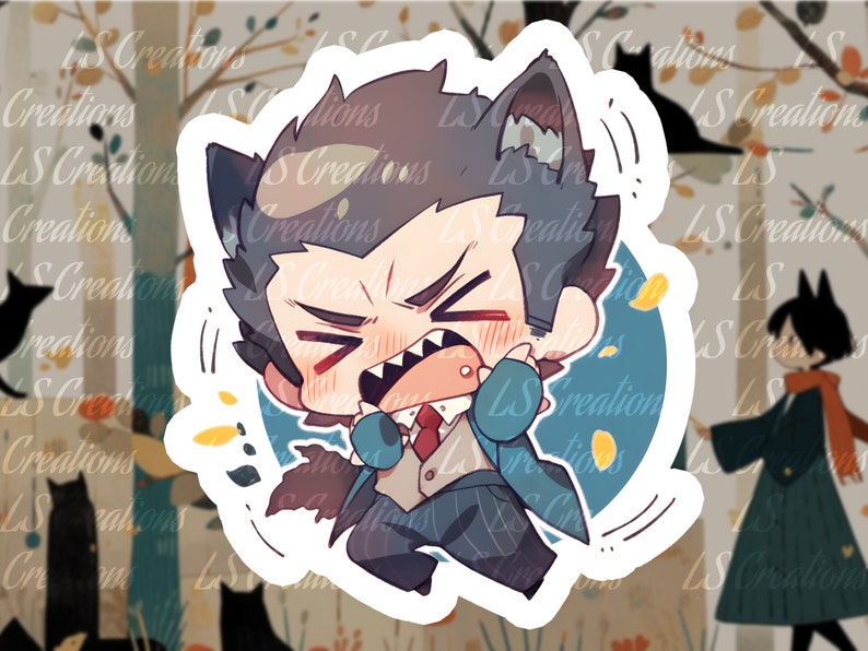 Werewolf Sticker Sheet Charming Werewolf Sticker Formal Werewolf ...