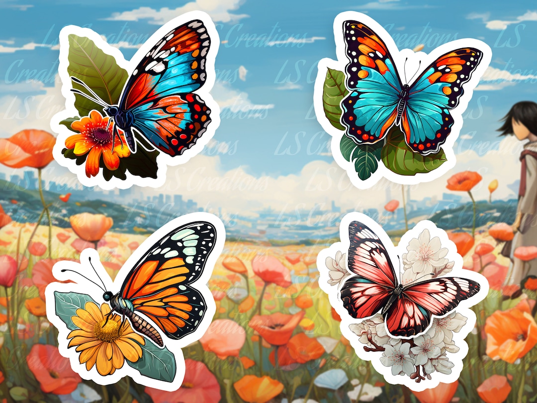 Butterfly Sticker Sheet Cute Butterfly Sticker Adorable Butterfly ...