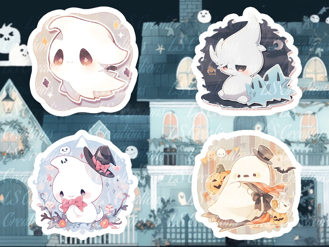 Ghost Sticker Sheet Adorable Ghost Sticker Anime Ghost Sticker Cute ...