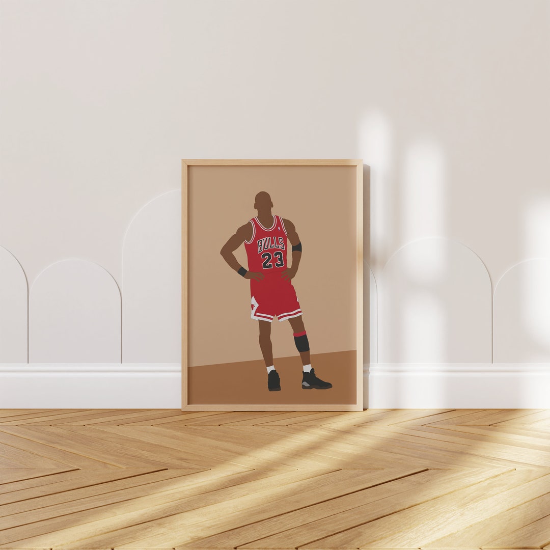 Michael Jordan Print | Basketball Lover Gift | Minimalist Design ...