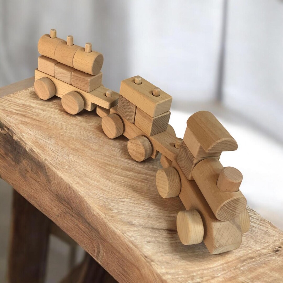 Wooden Geometric Shape Sorting Train Healthy and Educational Toy - Etsy