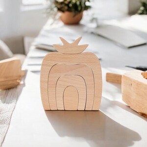 Wooden Montessori Pineapple Puzzle Healty and Educational Toy - Etsy