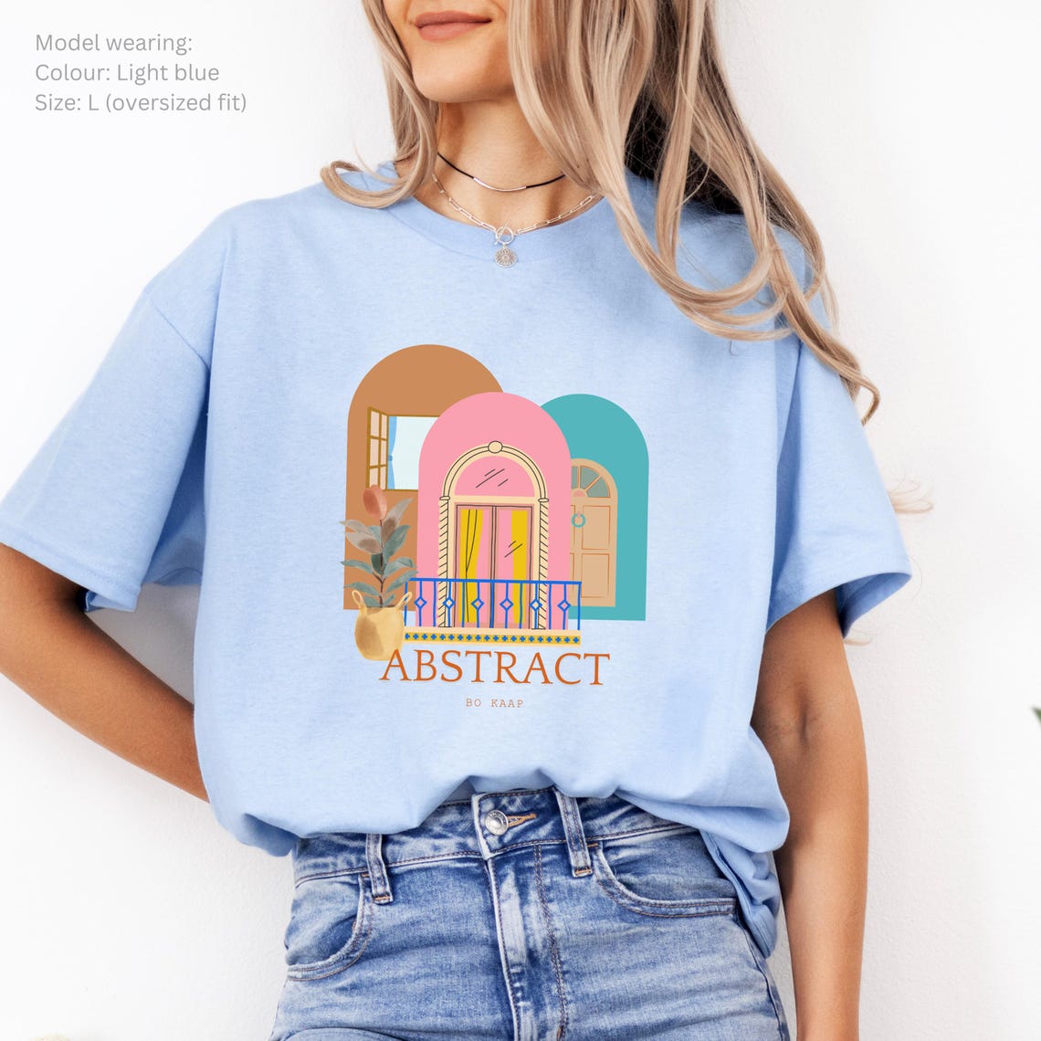 Abstract Art T-shirt, Bo Kaap, Cape Town Inspired Tee, Travel Tee ...