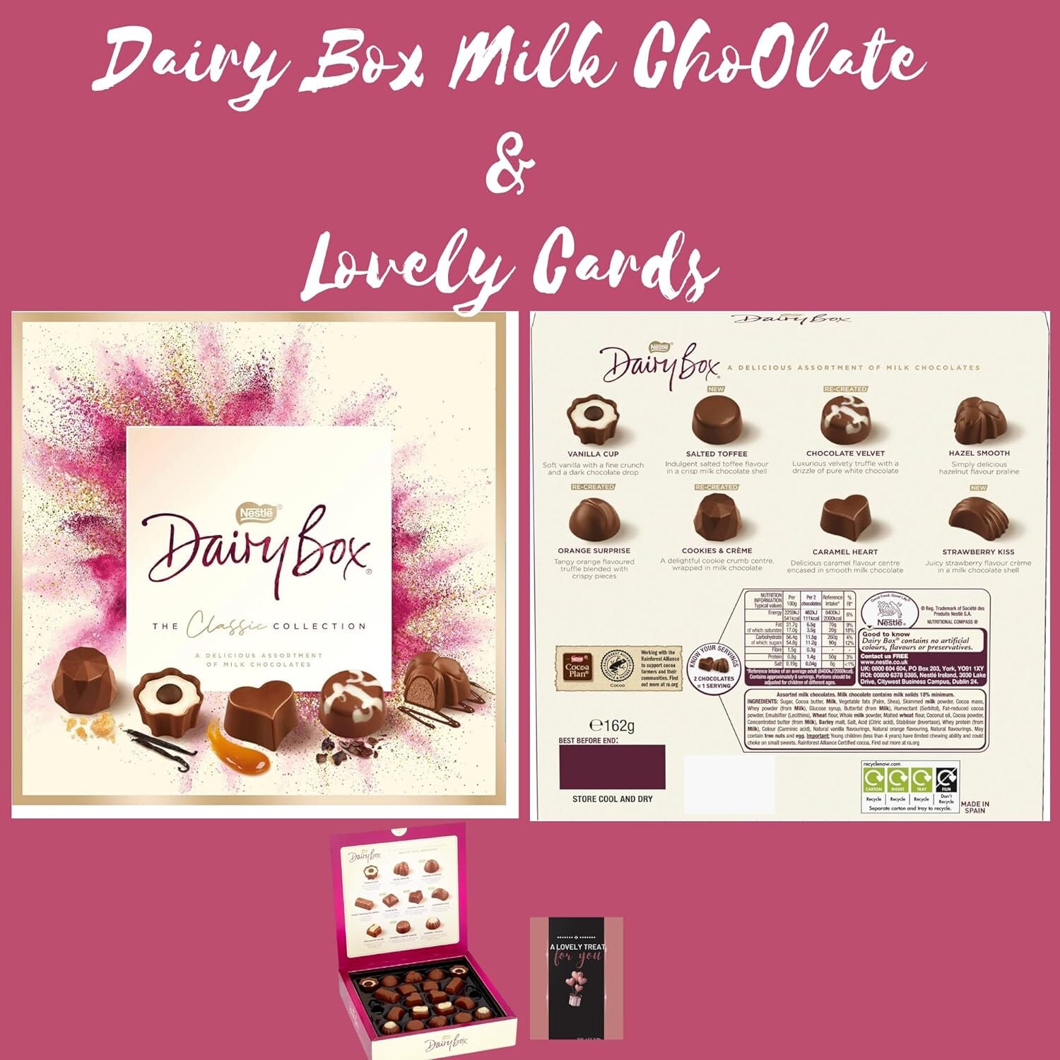 Nestle Dairy Box Chocolate Gift Box Classic Collection 162g & - Etsy