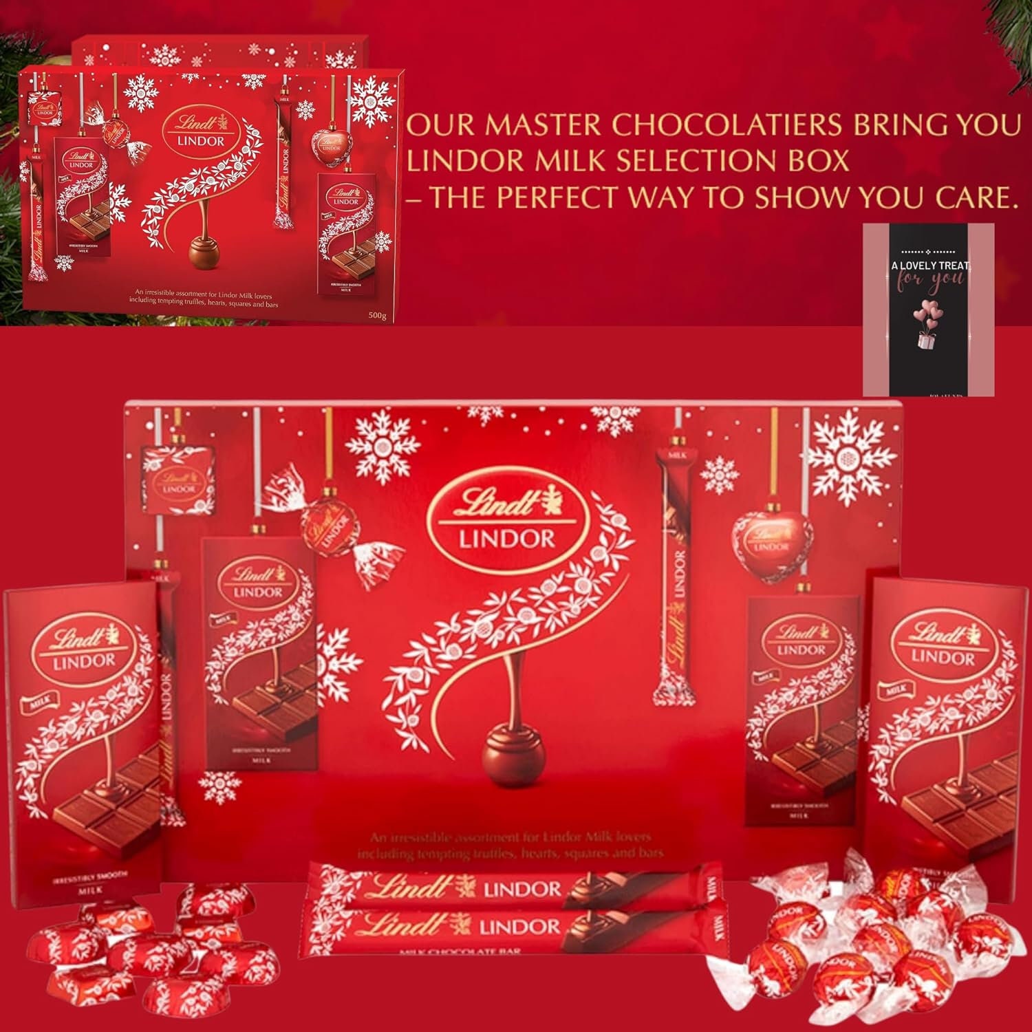 Chocolate Gift Box Lindt Lindor Selection Box Christmas 500g - Etsy