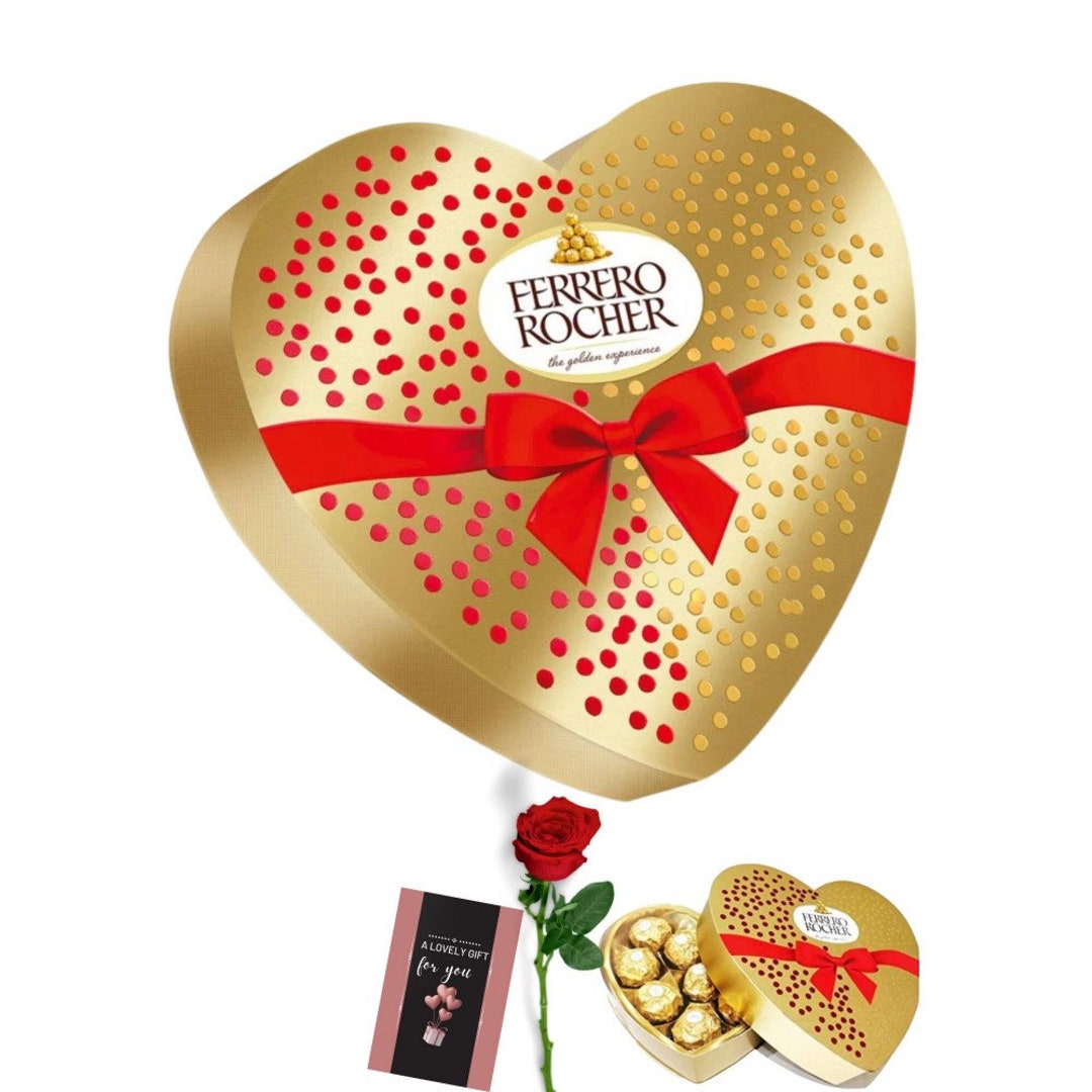 Ferrero Rocher Chocolate Heart Sweet Gift Birthday Thinking - Etsy