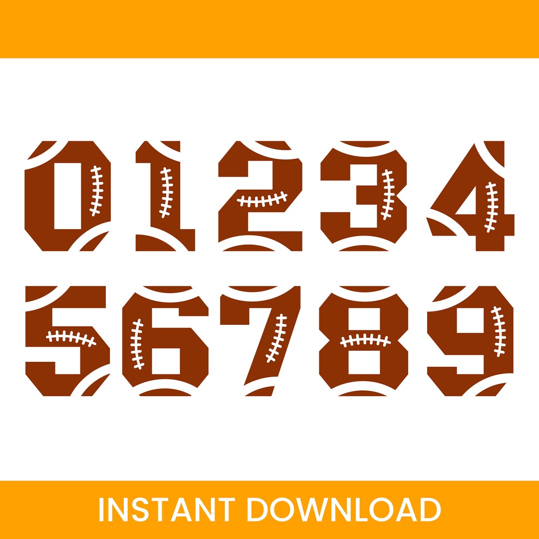 Football Number SVG PNG Football Svg Alphabet Football Font - Etsy ...