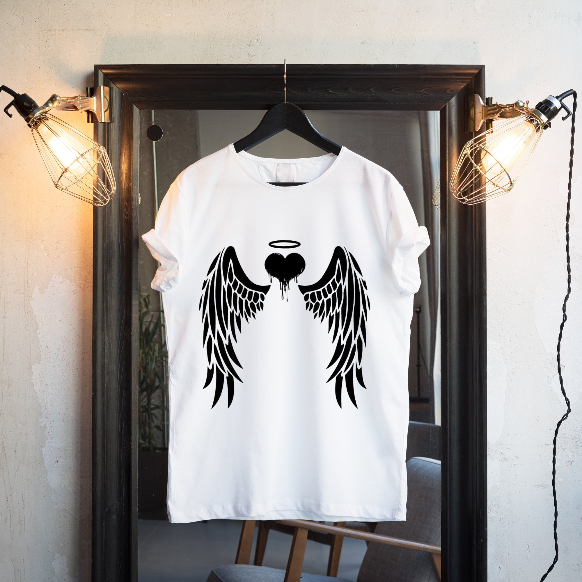 Paquete de alas de ángel Svg alas Svg alas de corazón de - Etsy España