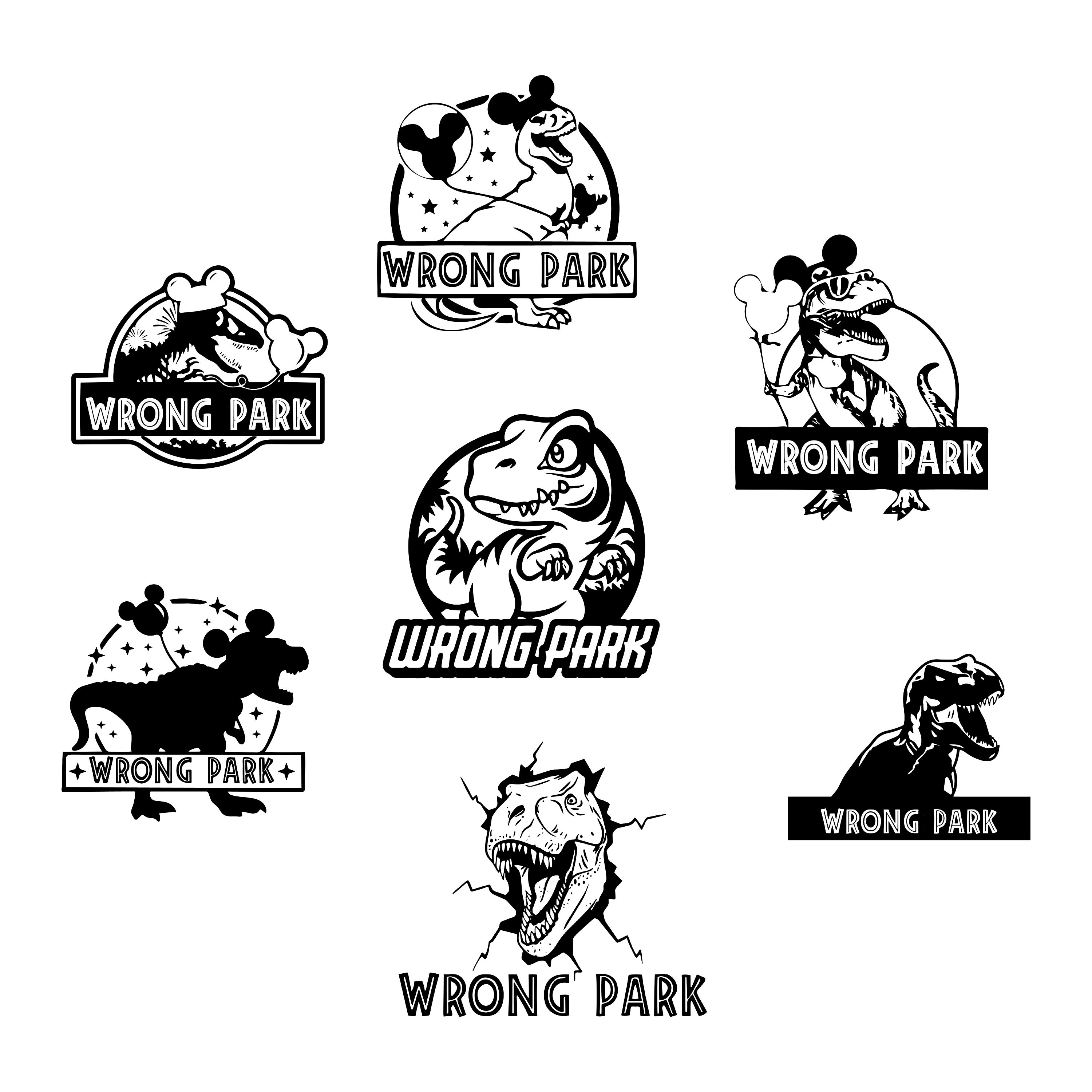 Wrong Park Svg Jurassic Park Inspired Svg Disneyland Etsy