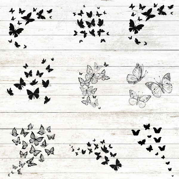 Butterfly Swarm Svg - Etsy