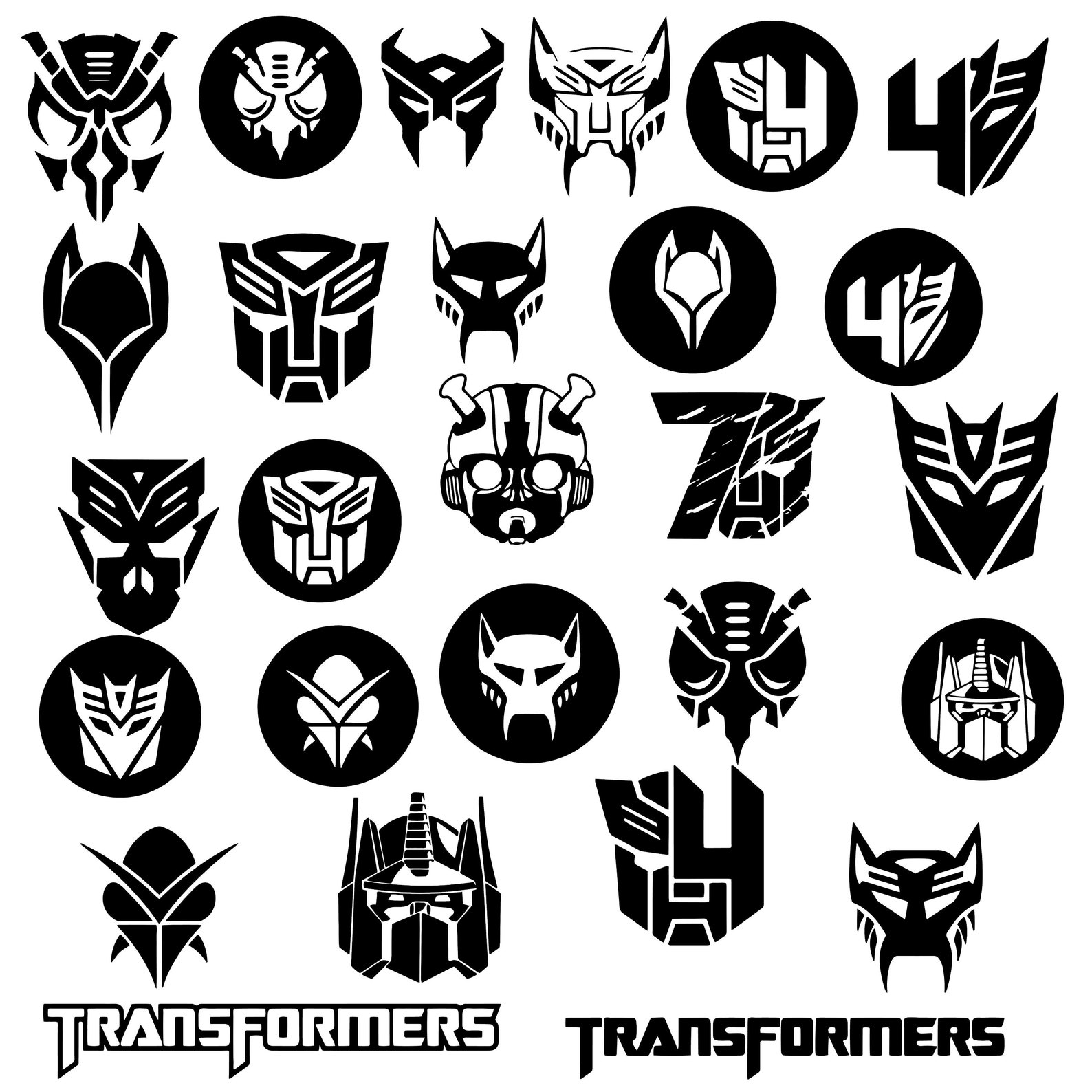 Transformers Svg, Transformer SVG Faces, Transformers Logo Layered SVG ...