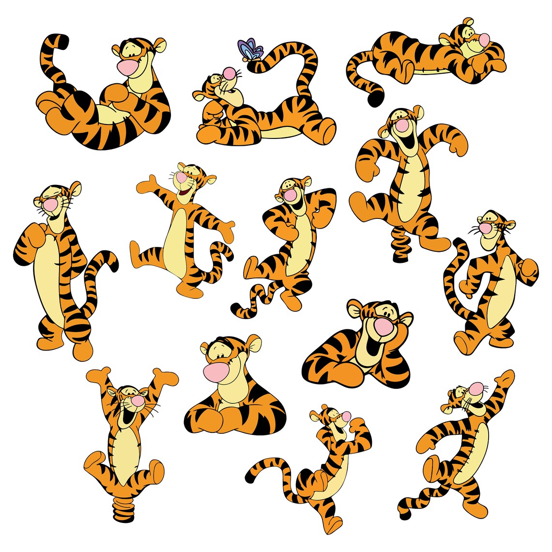 Tigger Svg Bundle, Tigger Svg, Tigger Cut File, Tigger Face Svg ...
