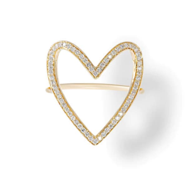 Open Heart Ring - Etsy