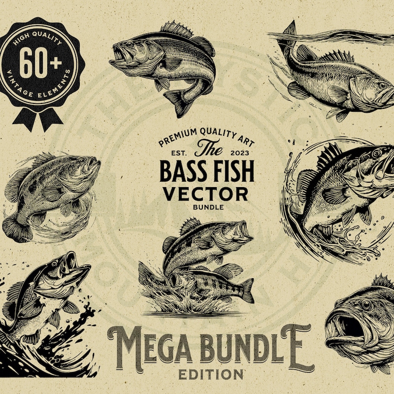 Fishing Art Vectors - Etsy