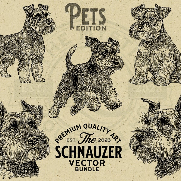 Miniature Logo Schnauzer Vector - Etsy