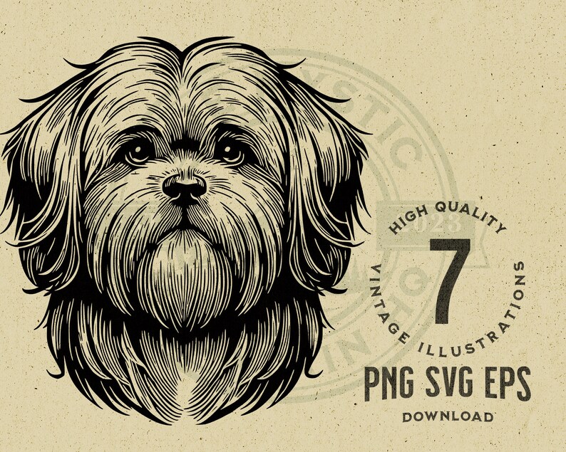 Lhasa Apso Dog Vector Art Bundle, Commercial Use (digital Download) - Etsy