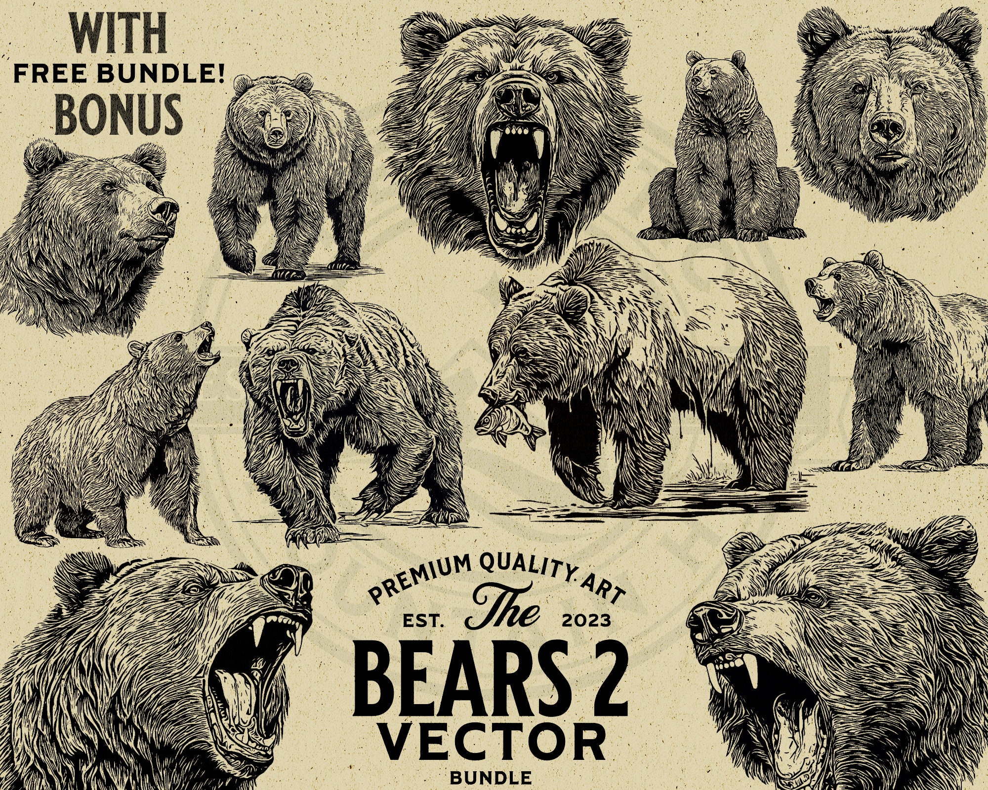 Bear Head Vector Clipart