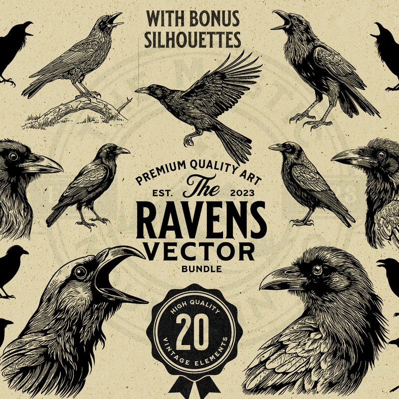 Halloween Raven Poster - Etsy