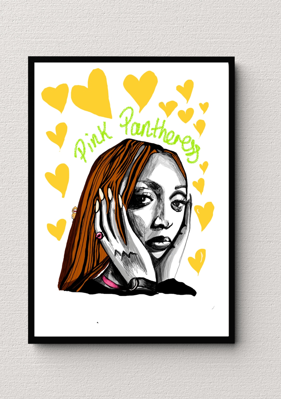 Pink Pantheress Digital Downloadable Print | Pink Pantheress Minimal ...