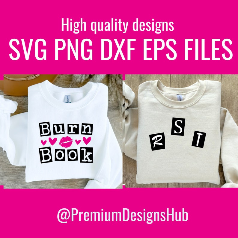 Burn Book Alphabet, Burn Book Letters Svg, Burn Book Numbers, Burn Book ...