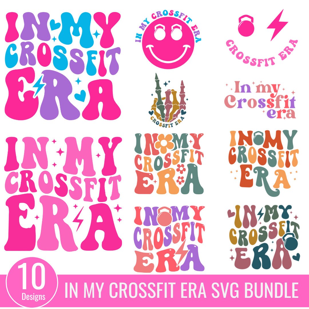 In My Cross Fit Era SVG Bundle, Cross Fit Png, Workout Svg Designs ...