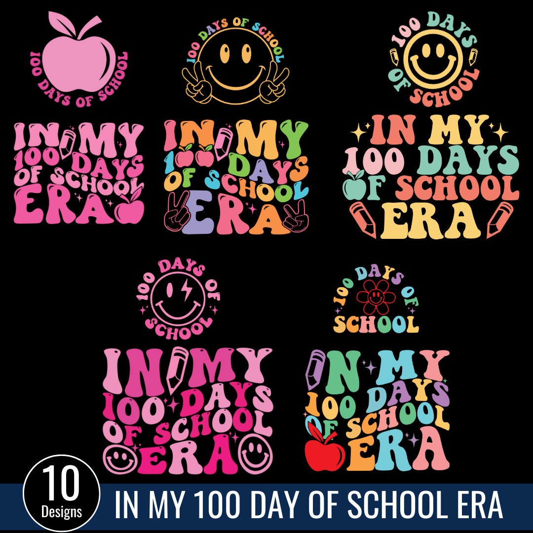 In My 100 Days of School Era Svg,100 Days of School, Teacher Shirt ...
