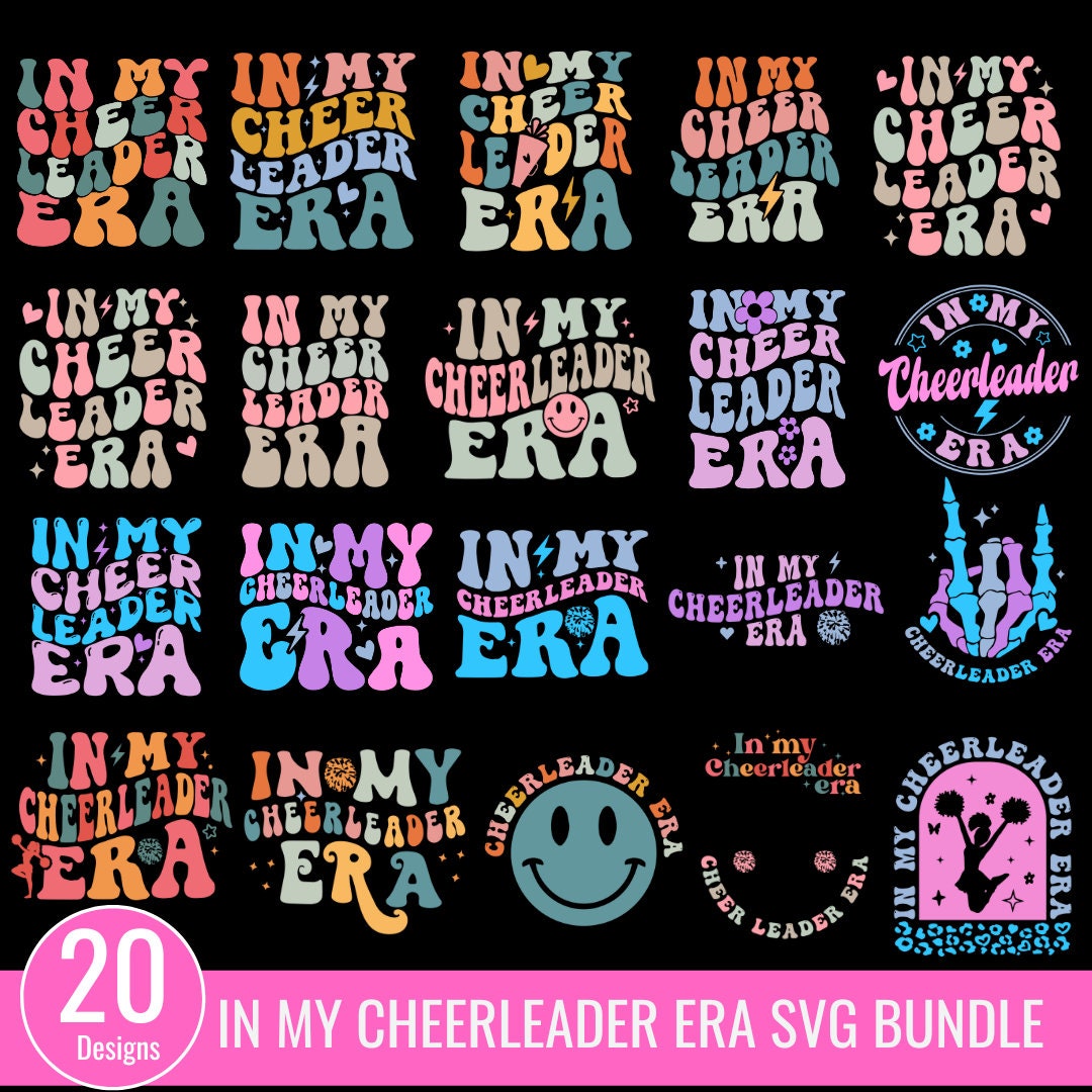 In My Cheerleader Era Svg Bundle, in My Cheer Era Svg, Cheerleader Era ...