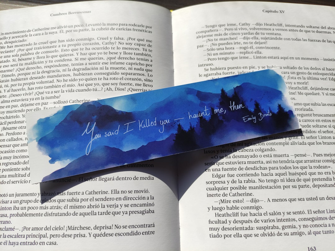 PREMIUM BOOKMARK Wuthering Heights Emily Bronte Brontë Literary Quote ...