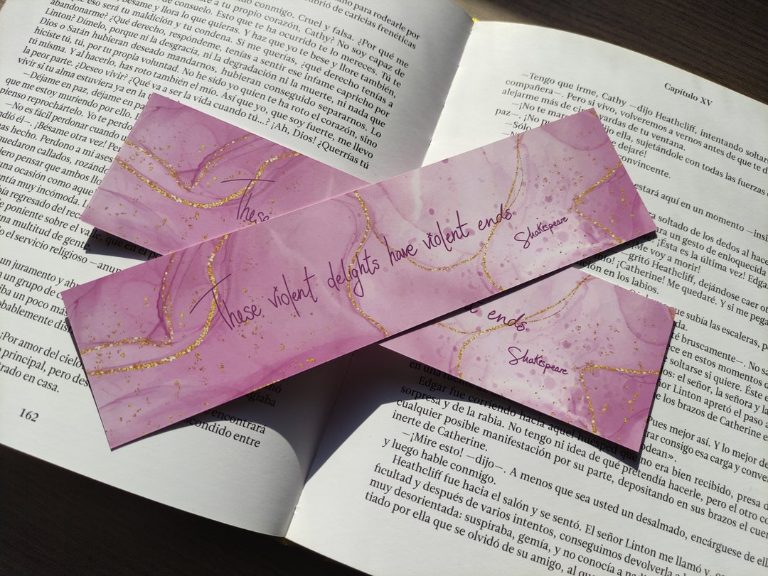 PREMIUM BOOKMARK Romeo and Juliet William Shakespeare Literary Quote ...
