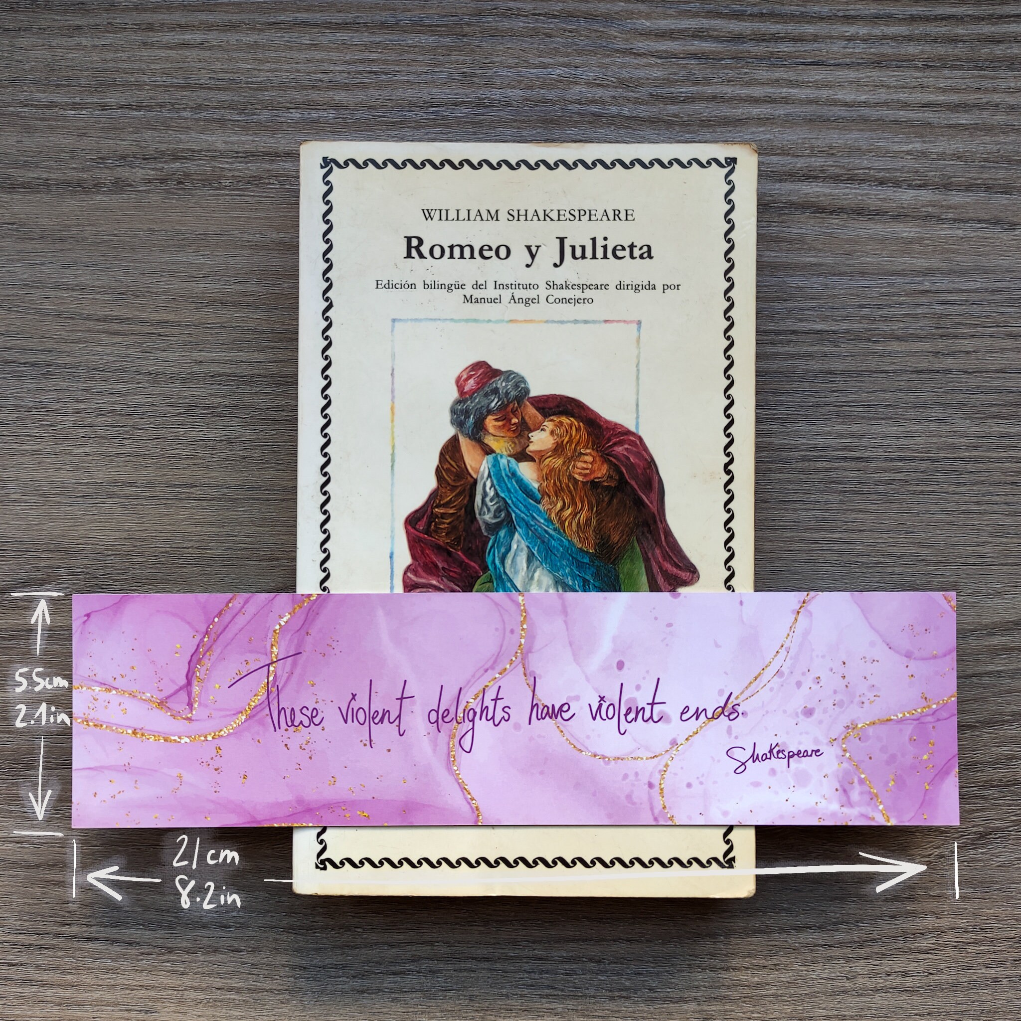 PREMIUM BOOKMARK Romeo and Juliet William Shakespeare Literary Quote ...