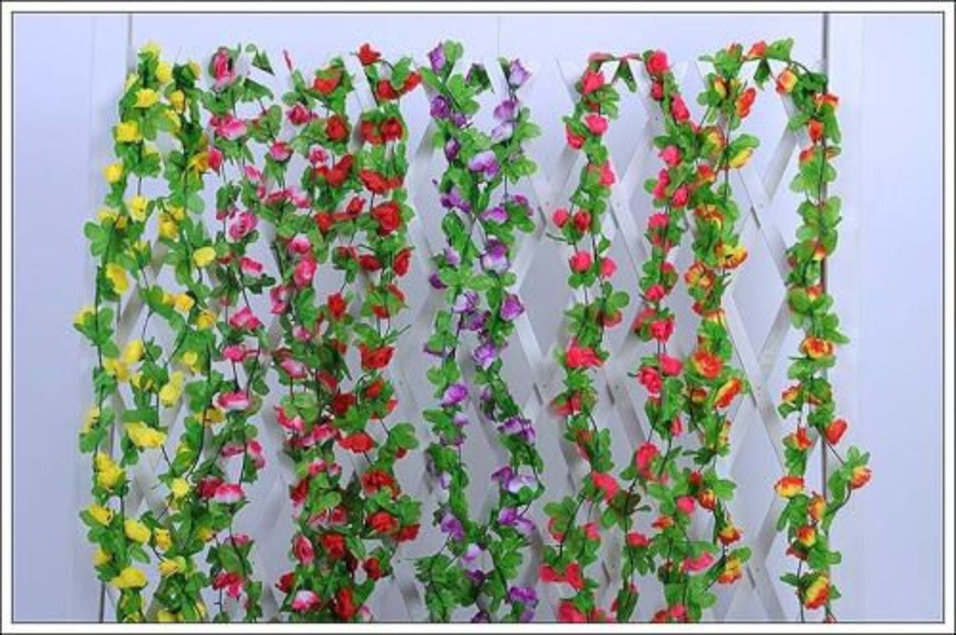 40 Heads 7 Feet String Fake Artificial Flowers Vine Ivy Leaf - Etsy
