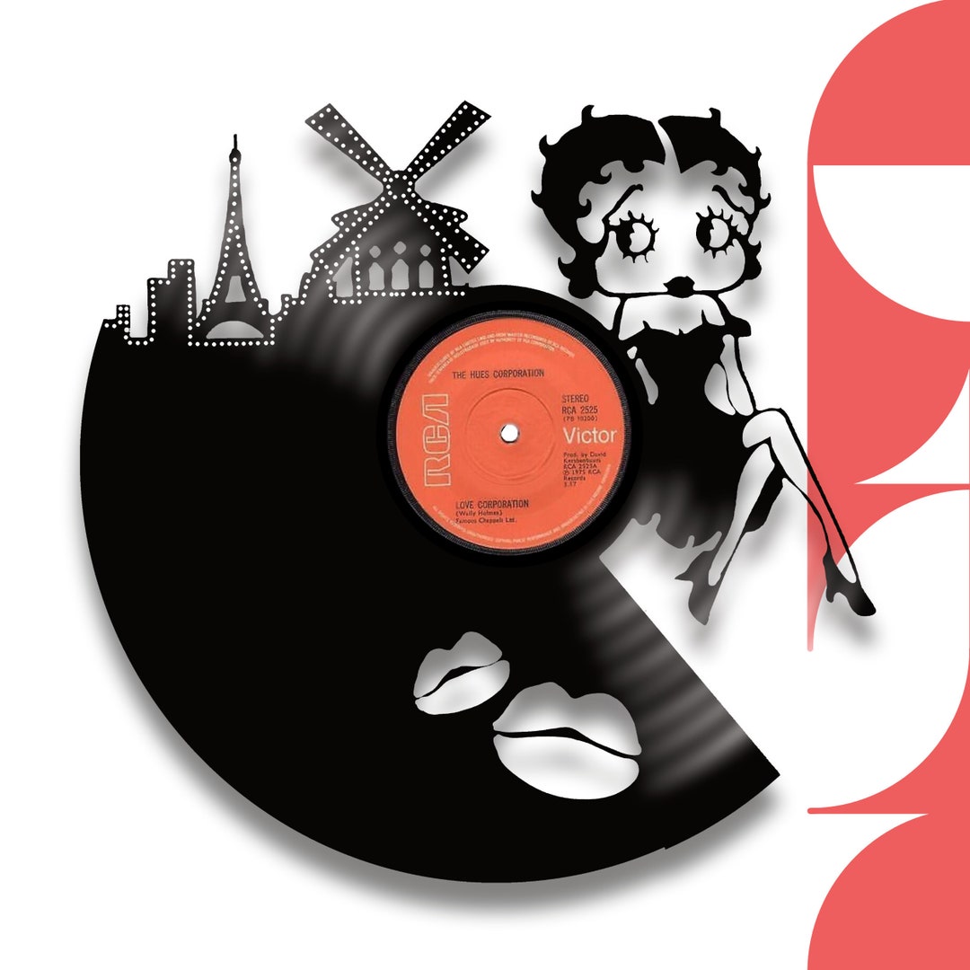 BETTY BOOP Real Cut Vinyl Record Clock - Etsy UK
