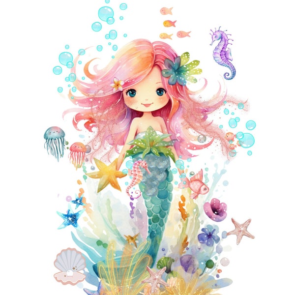 Cute Forest Fairy Clipart, Flower Fairy Clip Art, Fairies, Watercolor ...