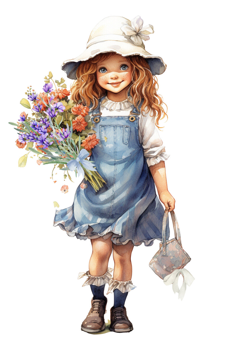 Little Girl Clip Art, Girl Clip Art, Cute Kids Clipart, Cute Girl ...