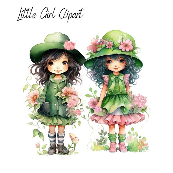 Little Girl Clip Art - Etsy