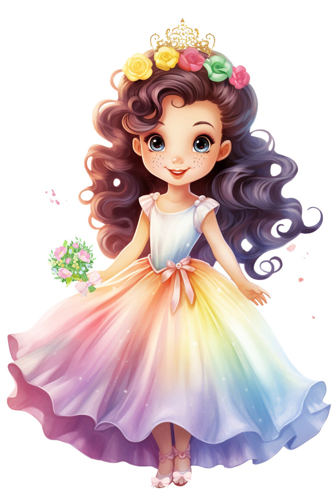 Princess Clipart Princess Png Princess Clip Art Watercolor - Etsy