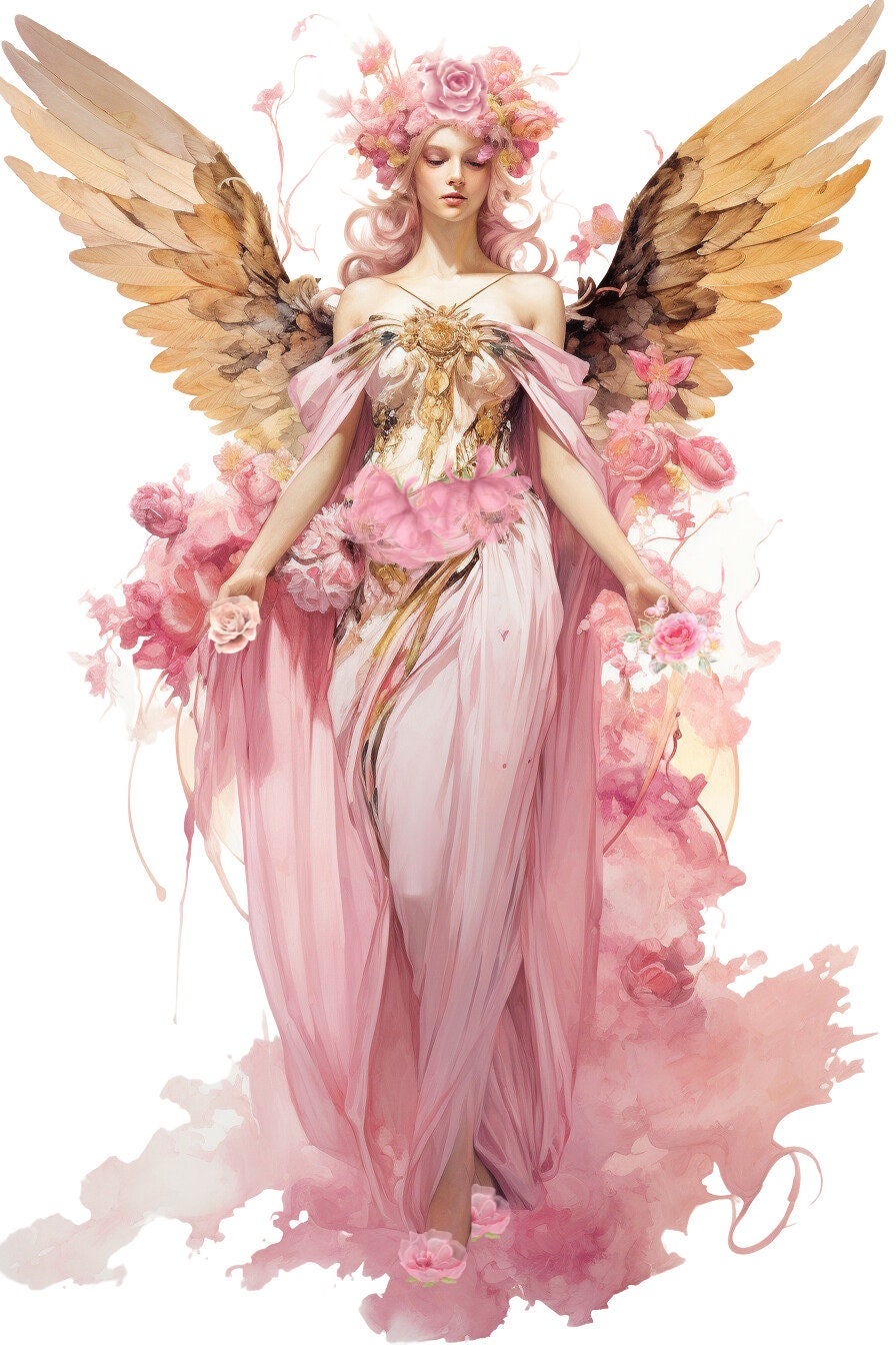 Watercolor Flower Angels, Angel Clipart, Angel Clip Art, Angel PNG ...