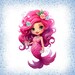 Cute Pink Mermaid Clipart, Mermaid Digital Download, Mermaid PNG, Under ...