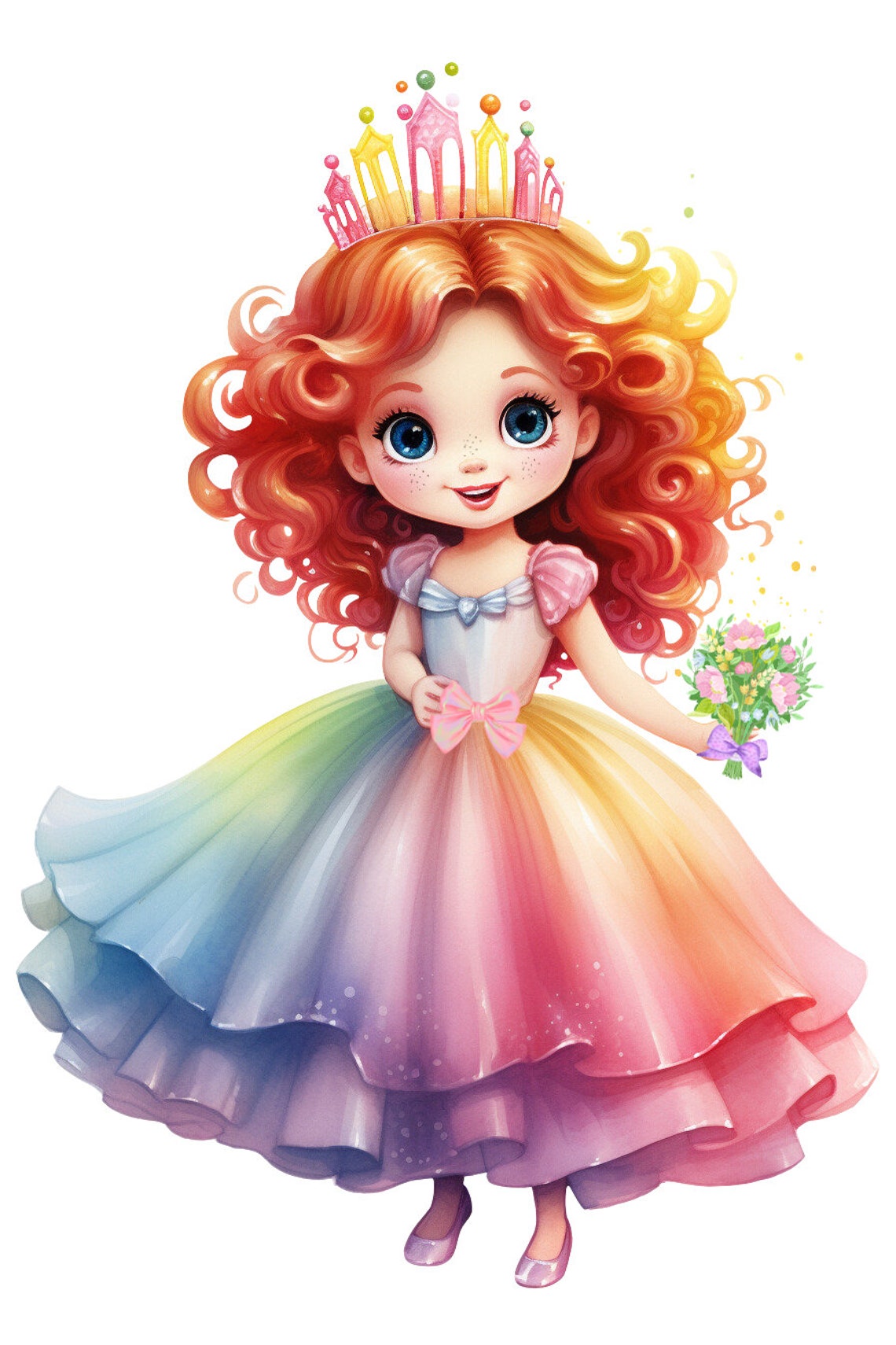 Princess Clipart Princess Png Princess Clip Art Watercolor - Etsy