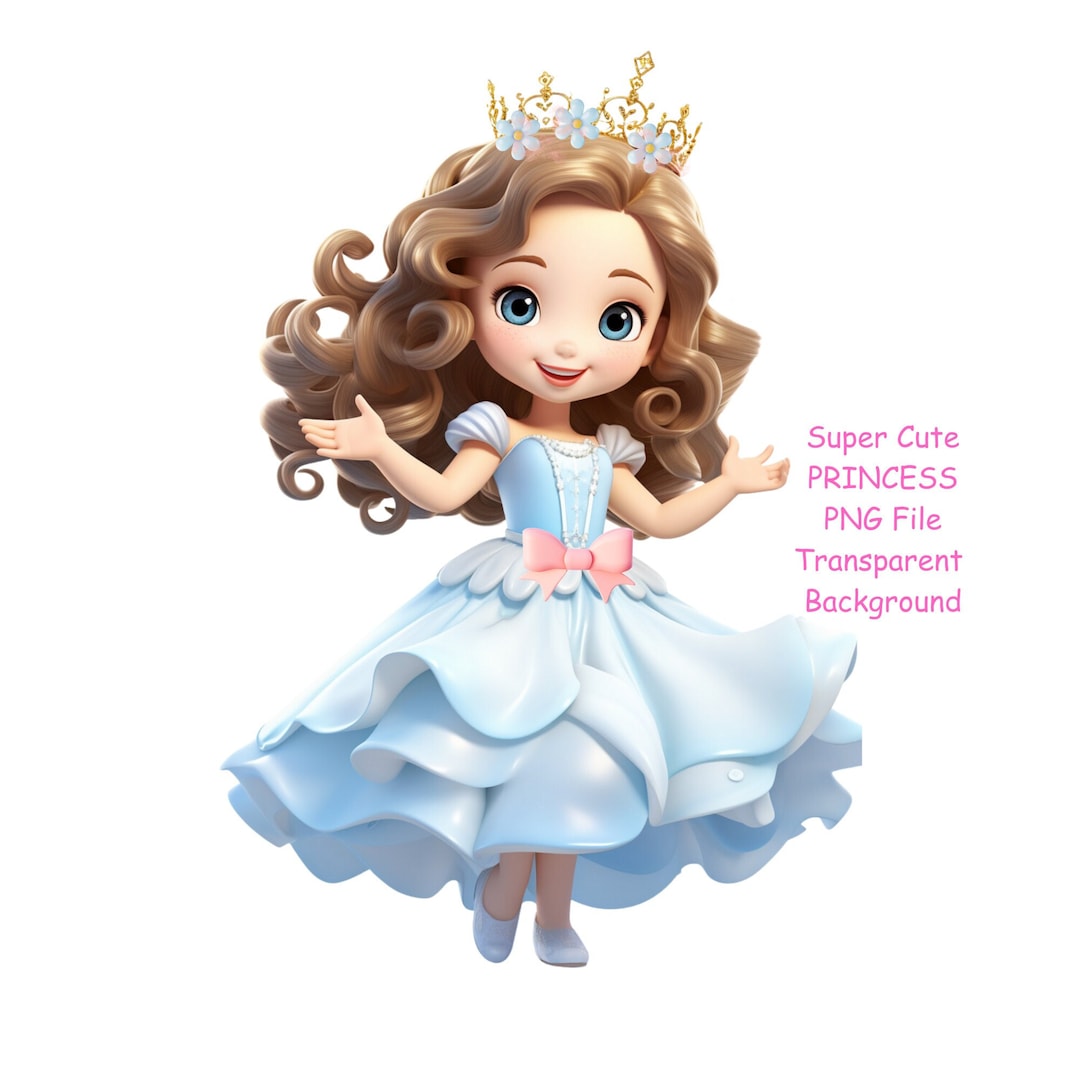Cute Princess Girl PNG, Princess PNG, Princess, Watercolor Princess ...