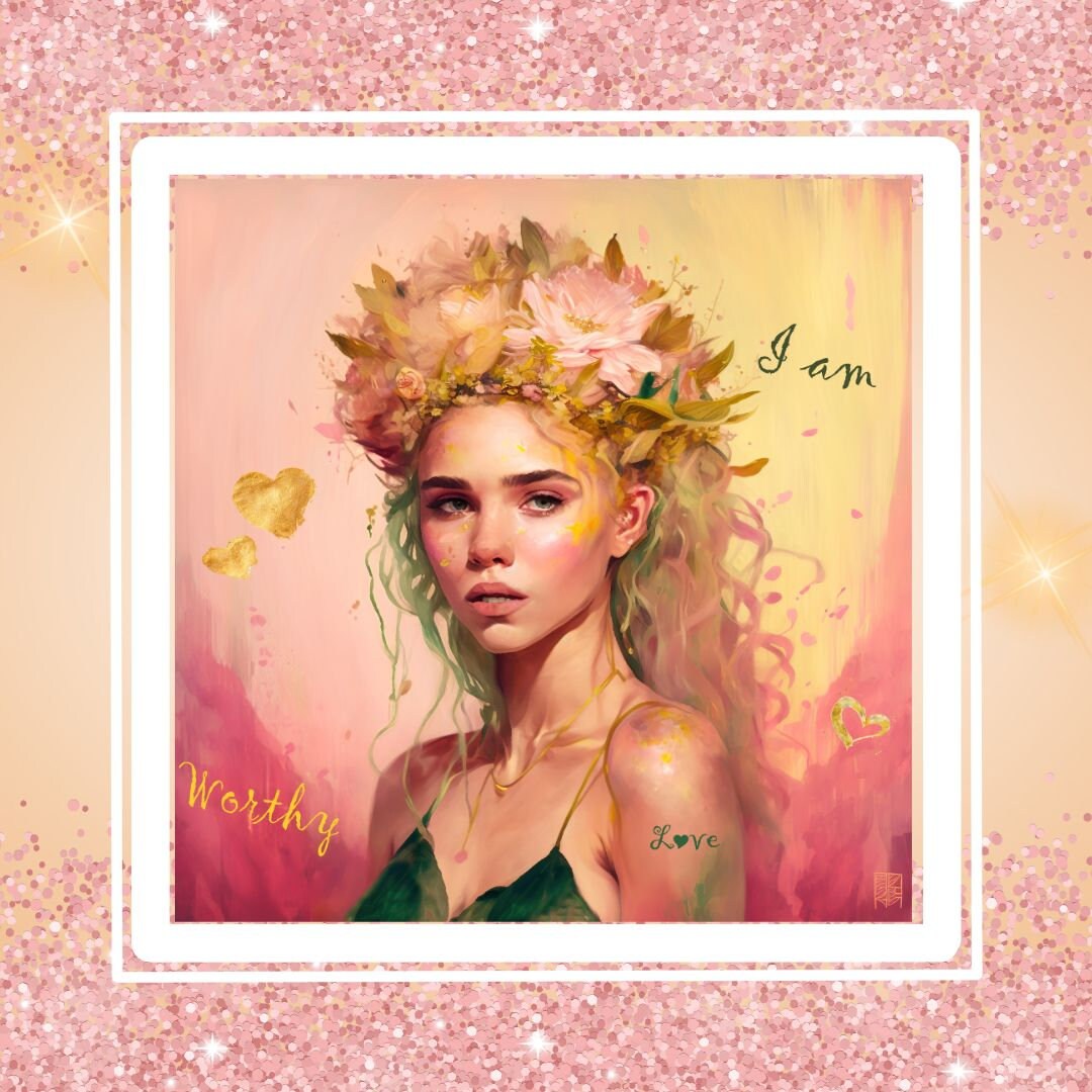 I AM Worthy Inspirational Wall Art for Girls Girls Room - Etsy