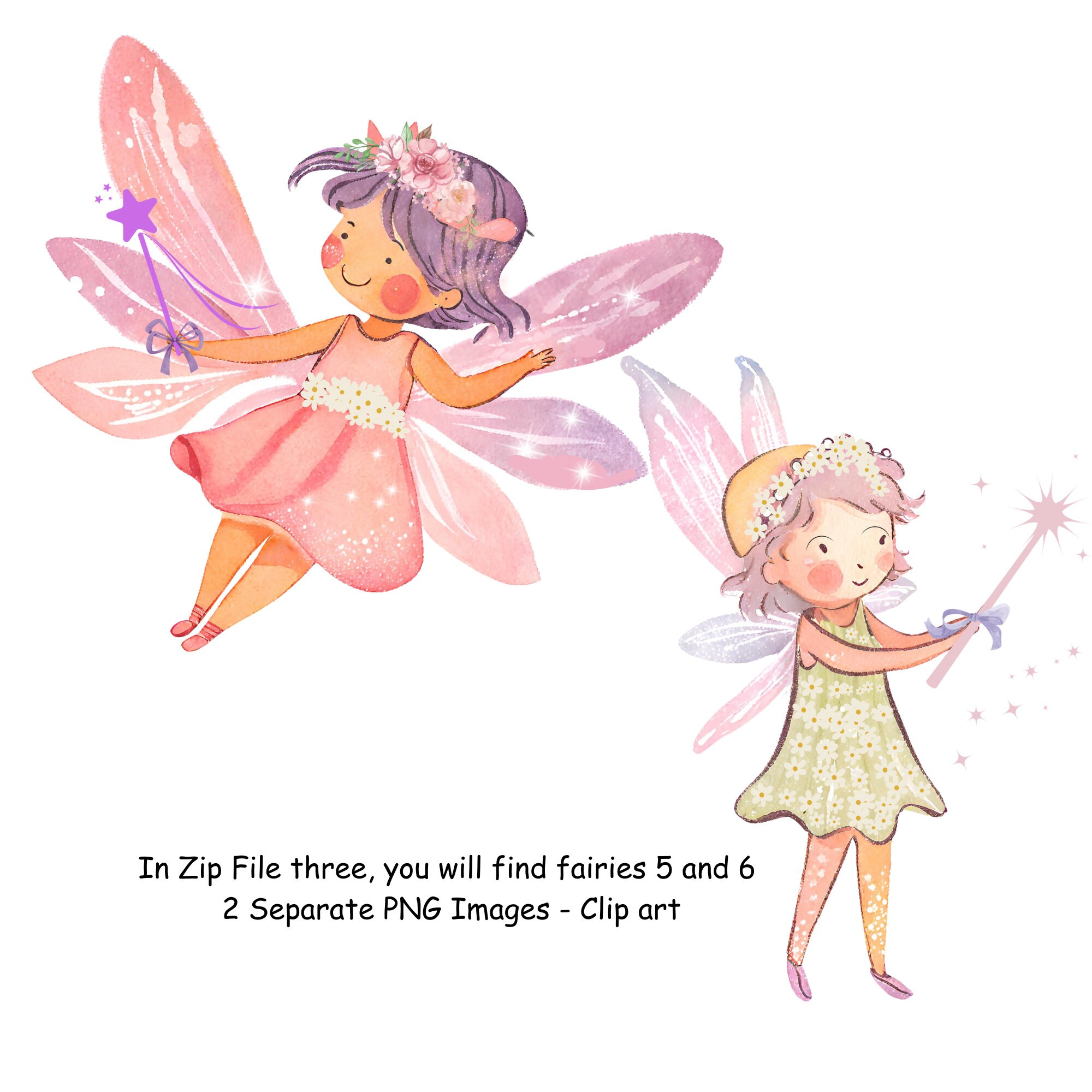 Clipart Bundle of Ten Fairies, Cute Fairy Clipart, Fairytale Clip Art ...