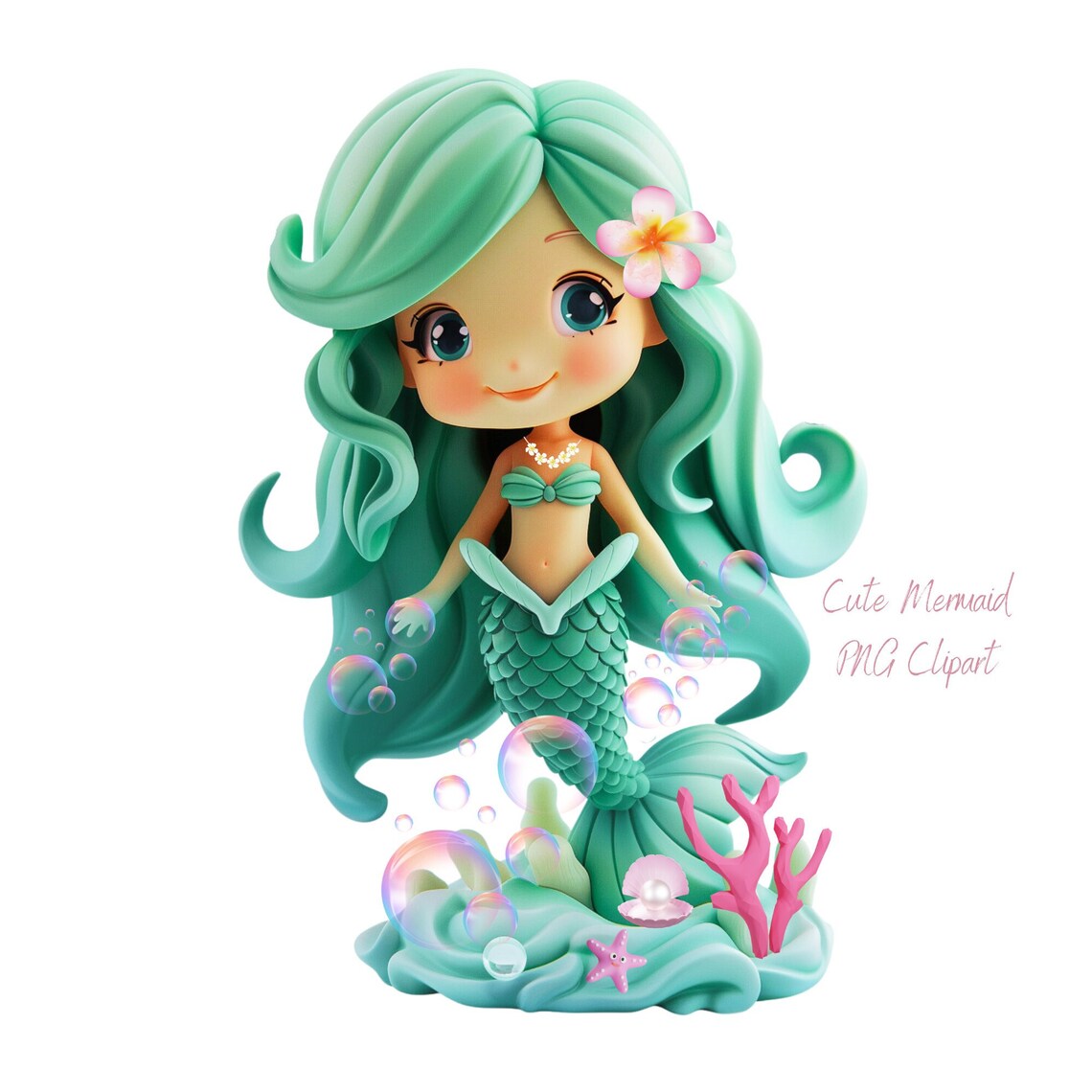 Cute Kids Clipart, Mermaid Clipart, Mermaid Digital Download, Mermaid ...