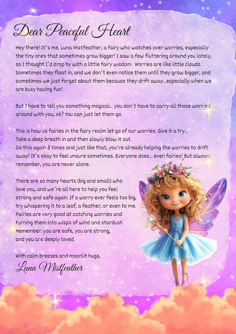 12 Magical Fairy Letter Bundle, Kids Encouragement Notes, 12 Fairy ...
